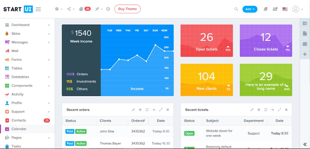 The Incredible List of Responsive Admin Templates 2017 | HackerNoon
