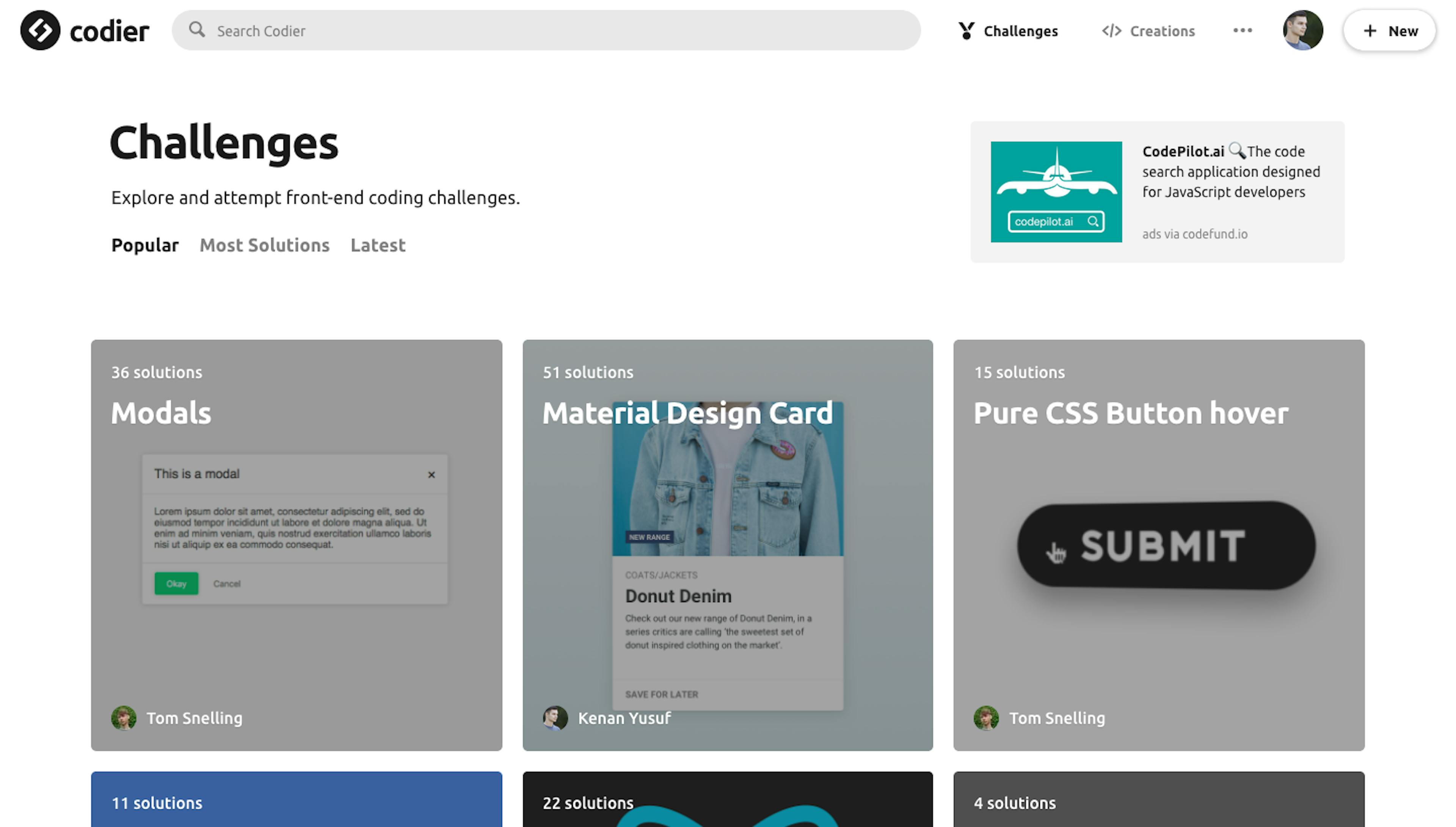 Introducing Codier — Front-end Coding Challenges and Creations | HackerNoon