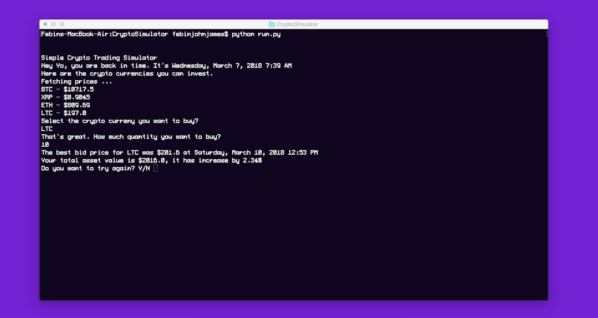 How to Build a Simple Crypto Trading Simulator, Part 1 | HackerNoon