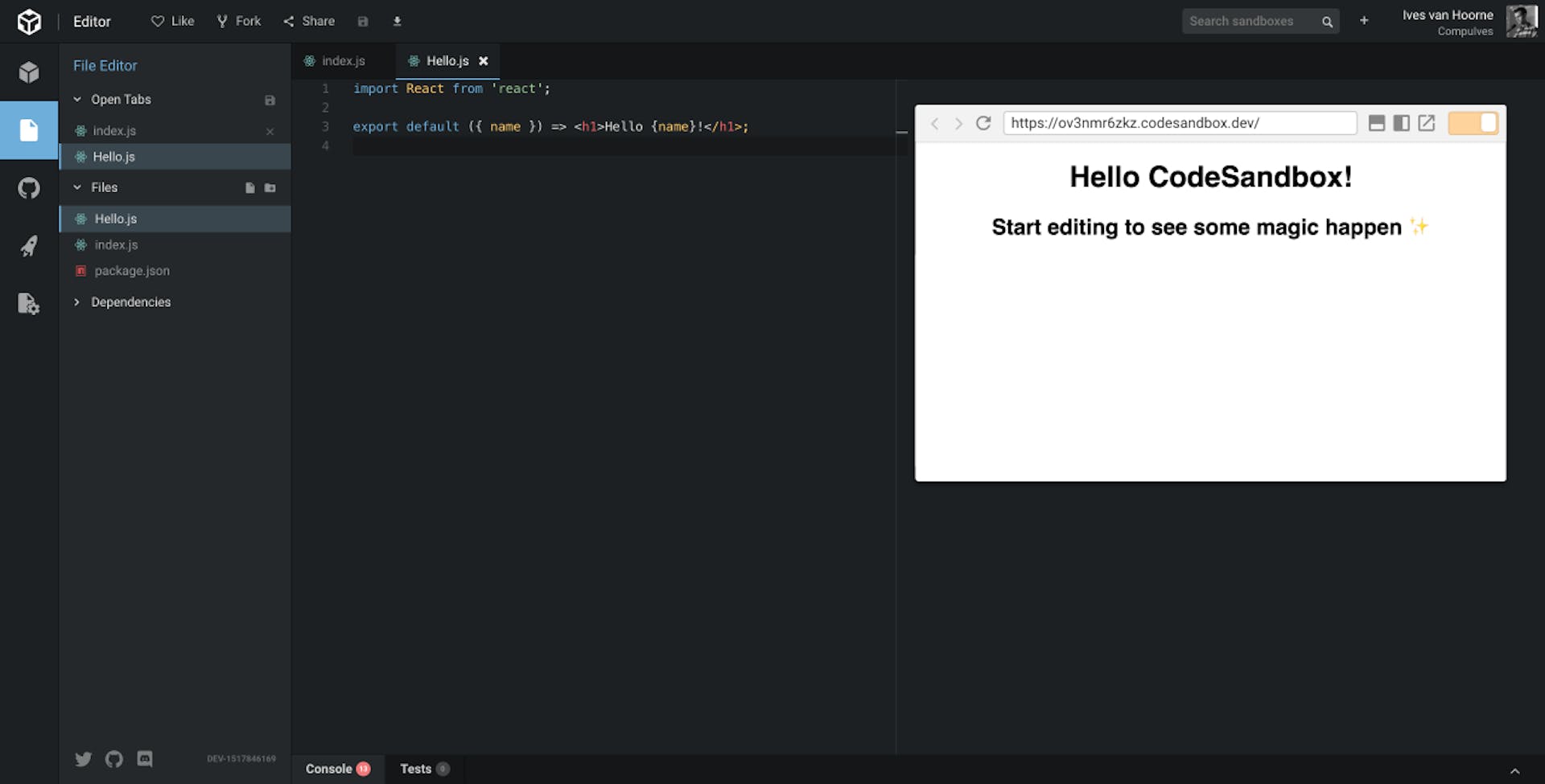 Announcing CodeSandbox 2.5 | HackerNoon