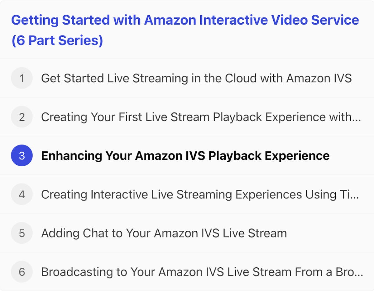 How to Enhance Your Amazon IVS Playback Experience | HackerNoon