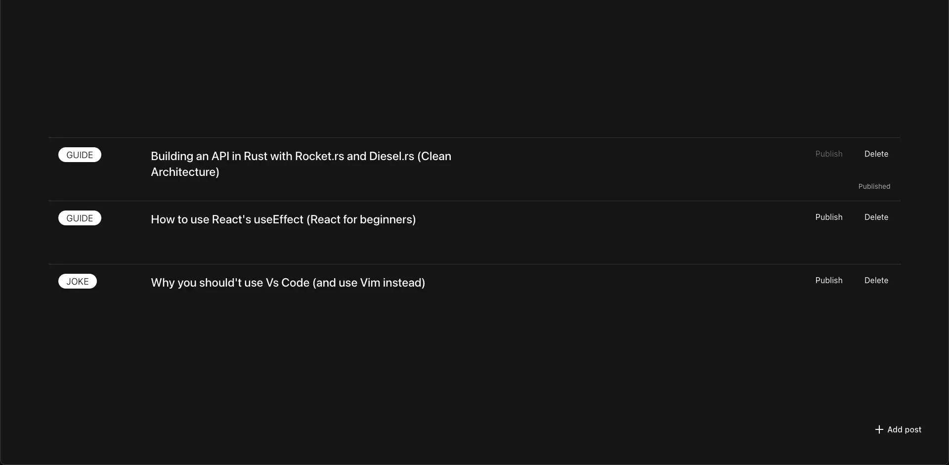 Building an API in Rust with Rocket.rs and Diesel.rs Following Clean ...