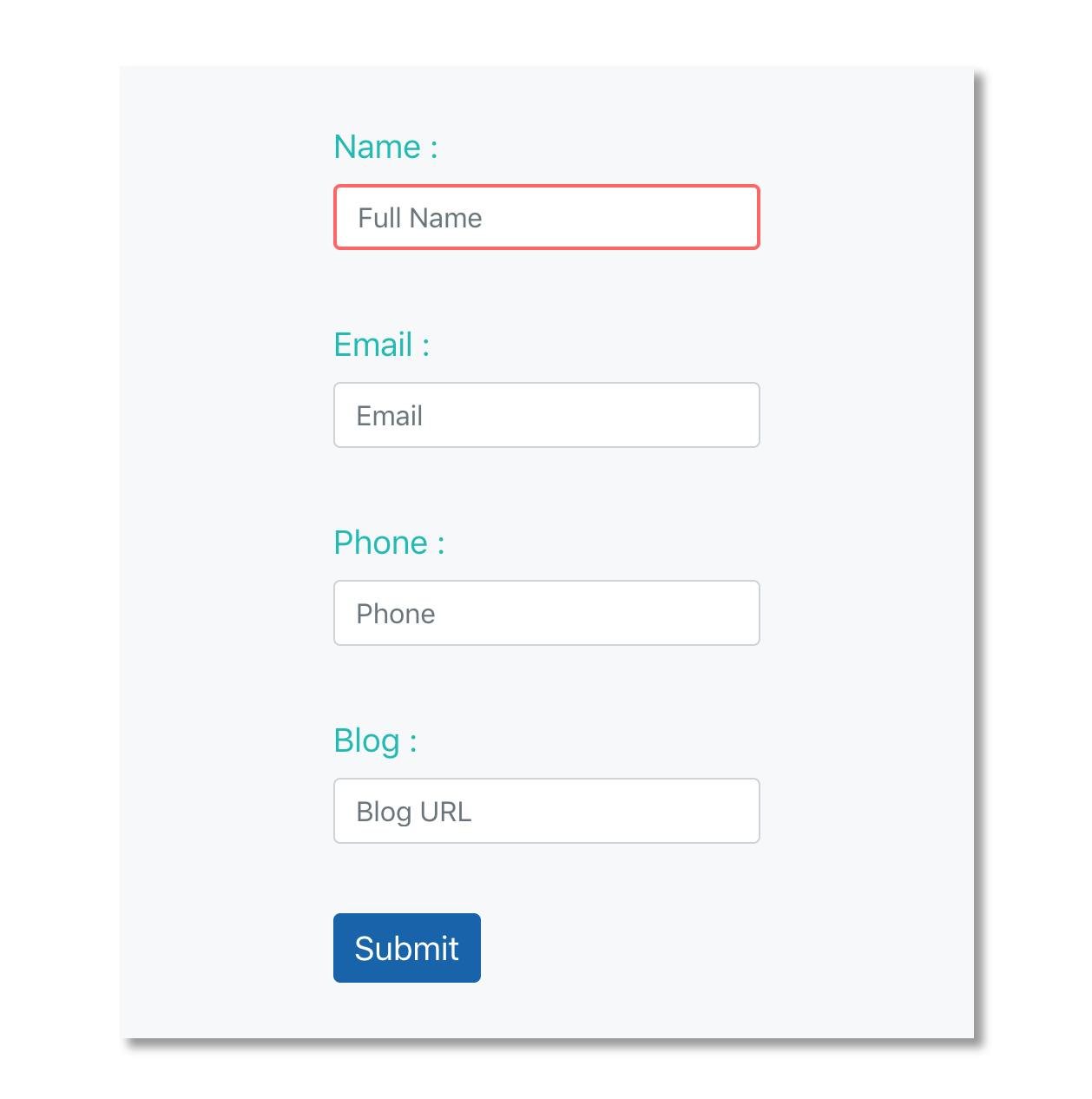 Building React Forms with Formik, Yup, React-Bootstrap with a Minimal ... Building React Forms with Formik, Yup, React-Bootstrap with a Minimal ...