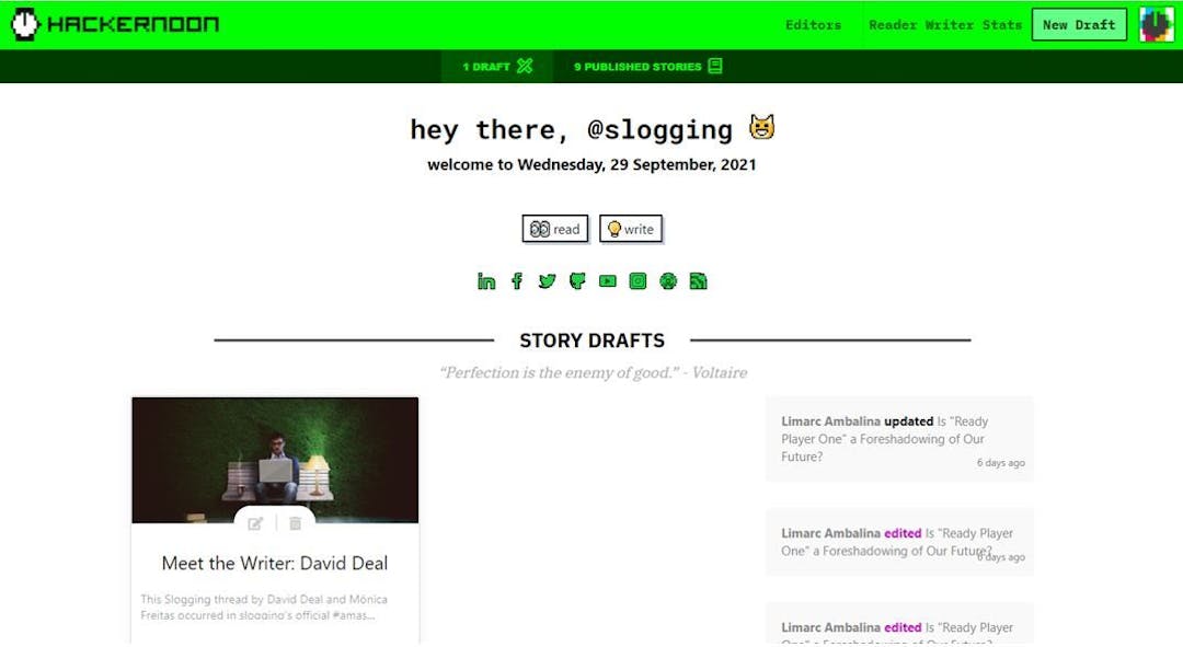 What is Slogging? - A New App by HackerNoon | HackerNoon