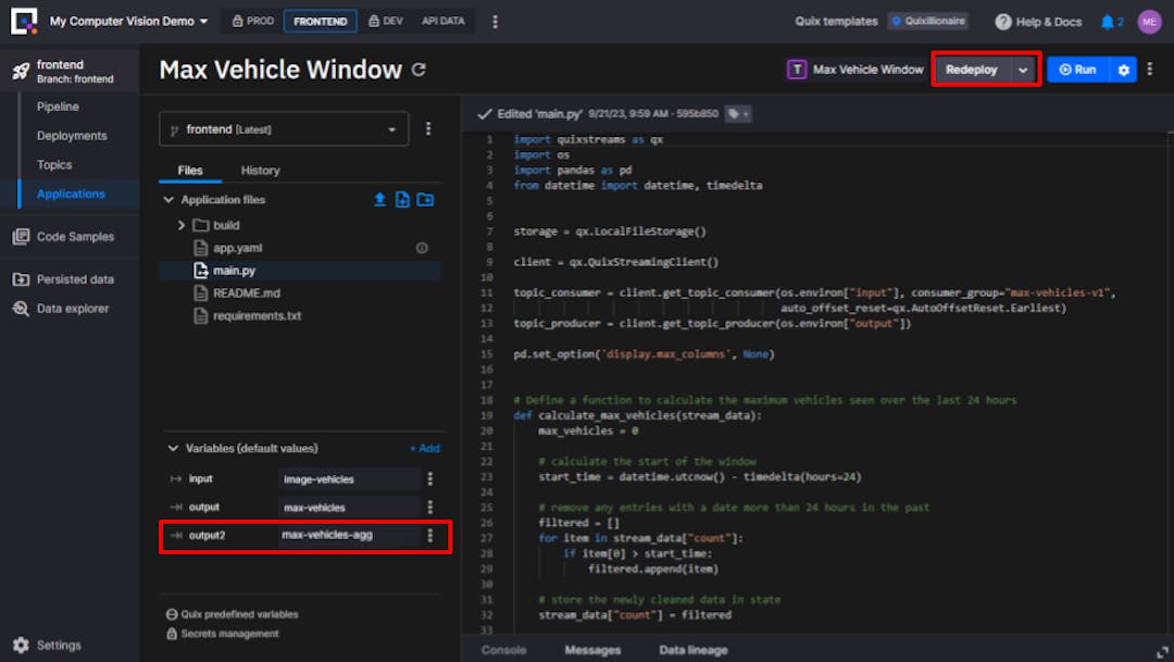How to Build and Deploy a Real-time Traffic Monitoring App Using Quix's Computer Vision Template ...