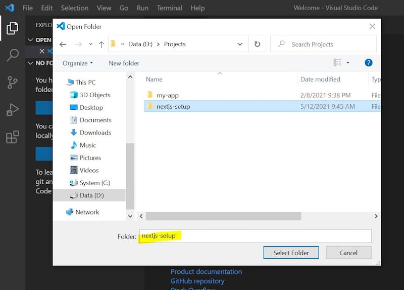 VS Code Tutorial: How To Set Up A React.js Project With Next.js ...