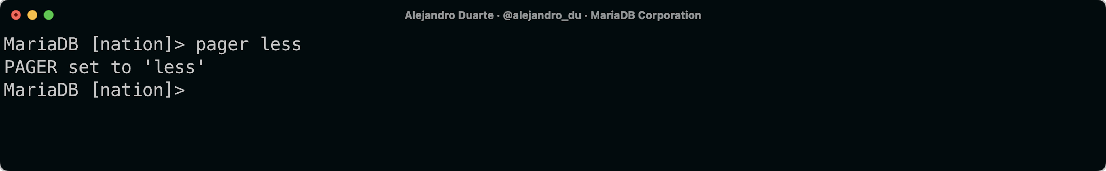 How to Use the PostgreSQL Pager With MariaDB Xpand | HackerNoon