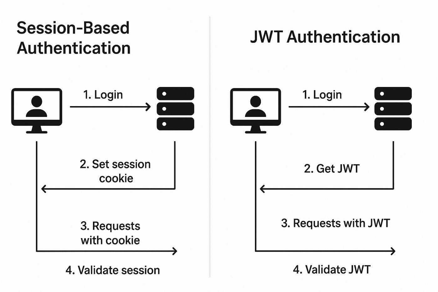 Session vs JWT Authentication — How They Work, Key Differences, and Real-World Examples | HackerNoon