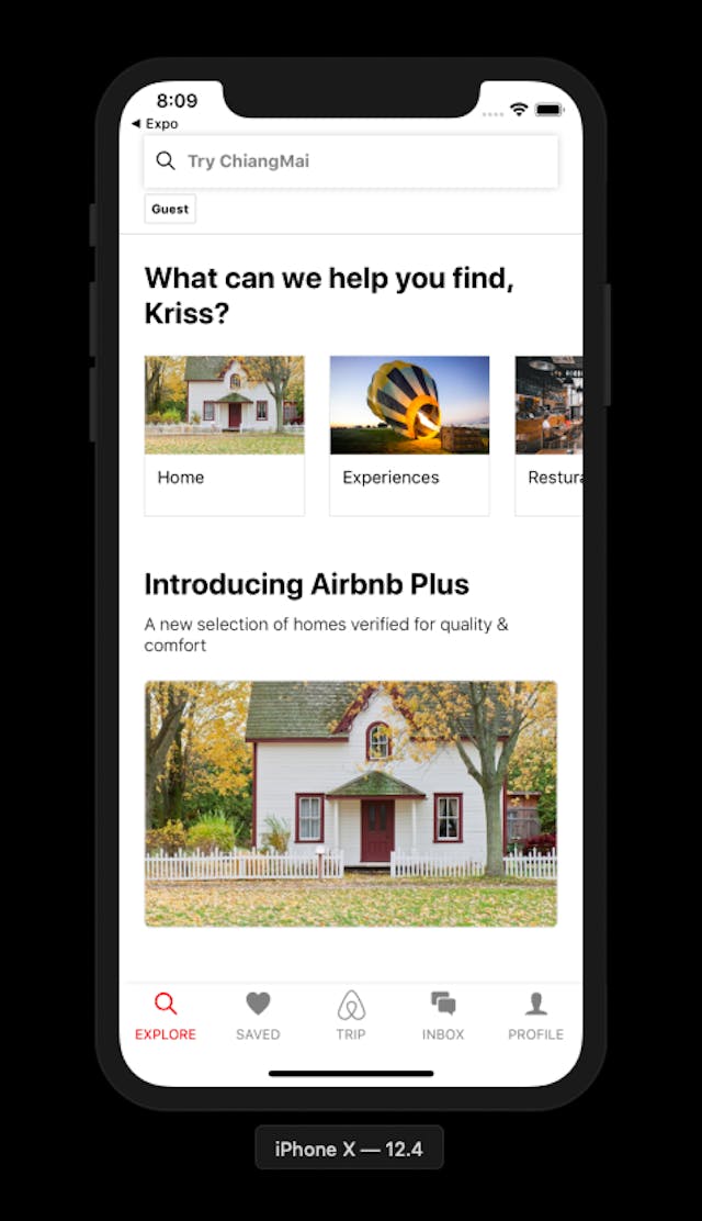 Airbnb UI Clone with React Native Part #4 : Animate Top Tag Section | HackerNoon