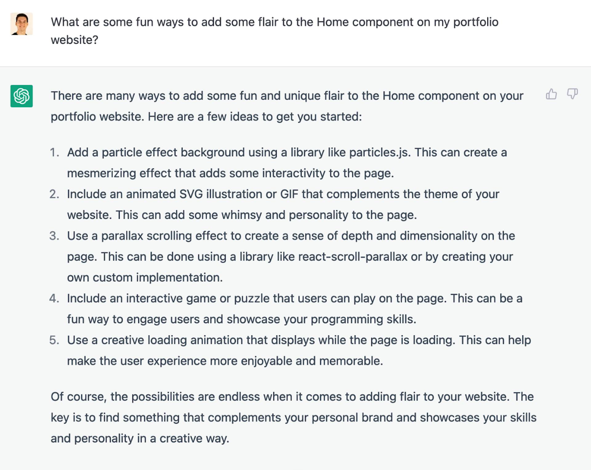 Using ChatGPT to Code an Entire Portfolio Website | HackerNoon