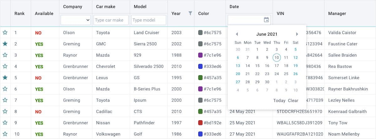 Webix Datatable. From a simple table to a complex solution | HackerNoon