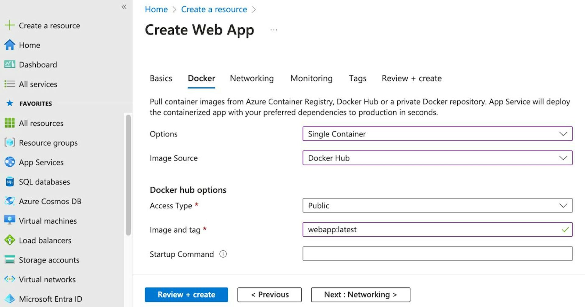 How To Deploy An Aspnet Core Web App In Azure From Docker Image Hackernoon