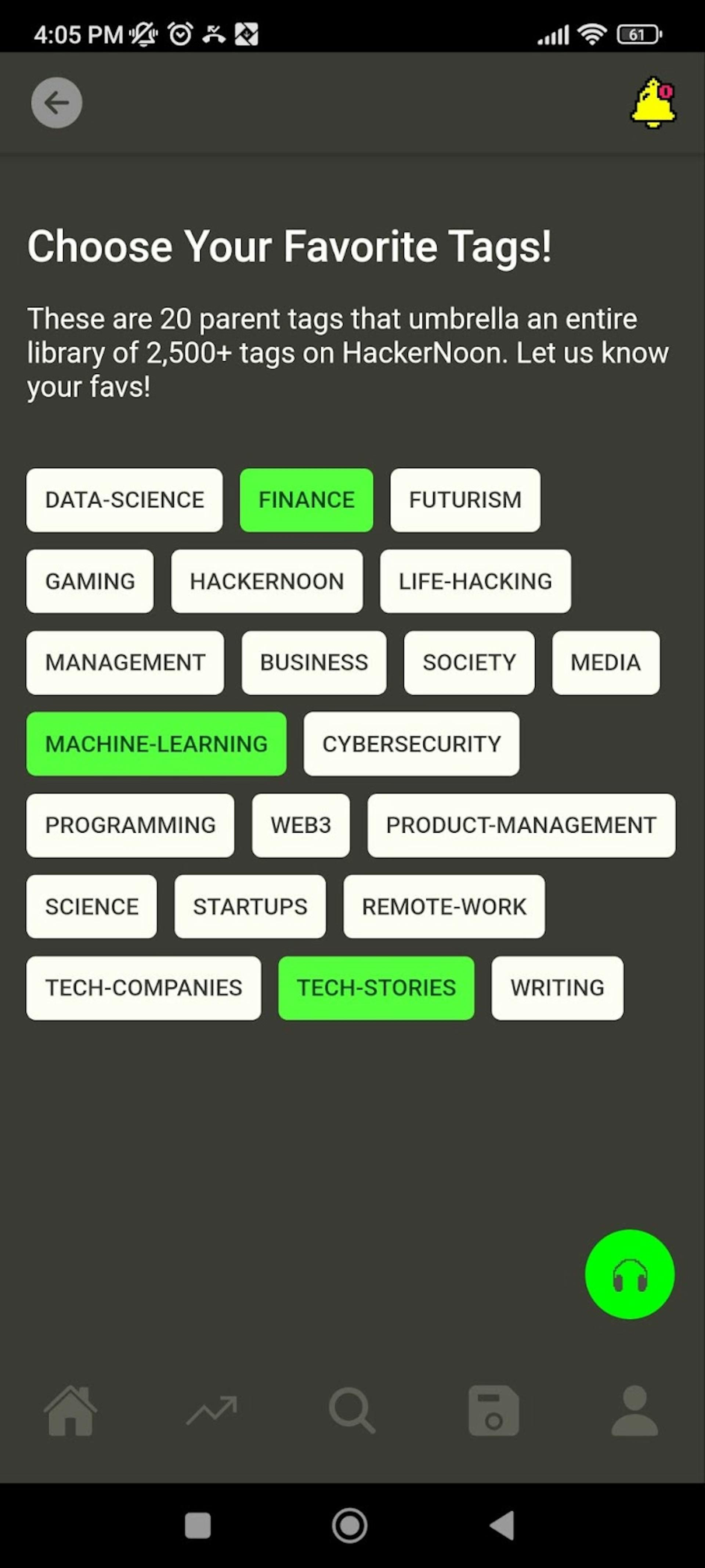 Viewing Your Personalized Curated Stories on the HackerNoon App | HackerNoon