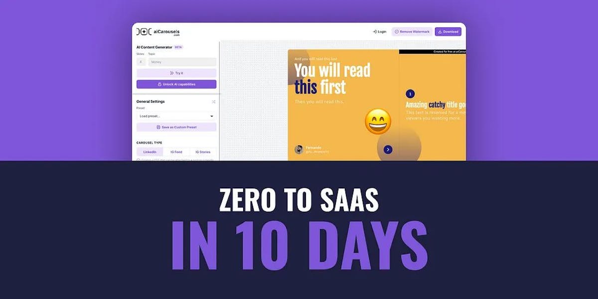 From Scratch to SaaS - Building and Launching a SaaS in 10 Days! 🚀 | HackerNoon