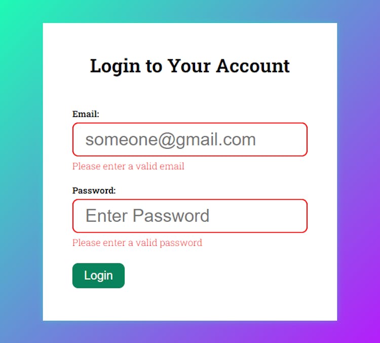 Validate Form Inputs with HTML, CSS and JavaScript | HackerNoon