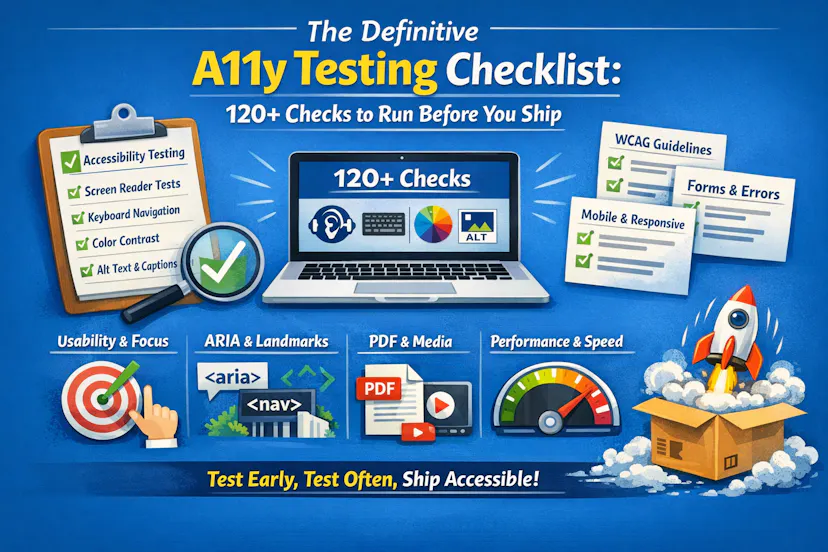 The Ultimate A11y Testing Checklist: 120+ Checks to Run Before You Ship ...