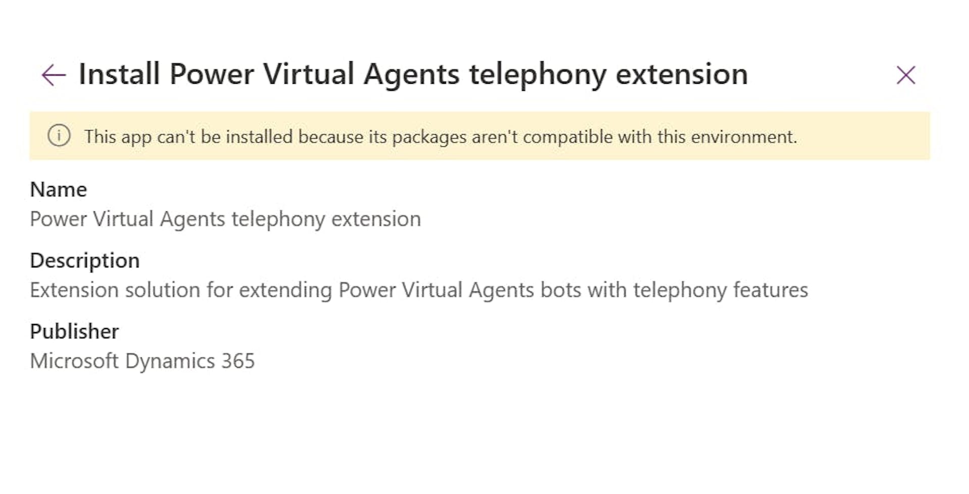 Troubleshooting Power Virtual Agents Extensions for Dynamics 365 Installation | HackerNoon