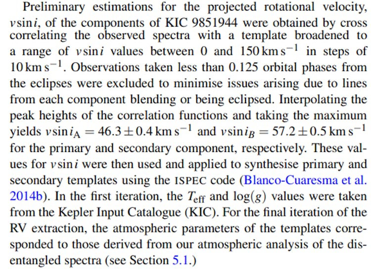 Physical Properties of the Eclipsing Binary KIC 9851944: Radial Velocity Analysis | HackerNoon