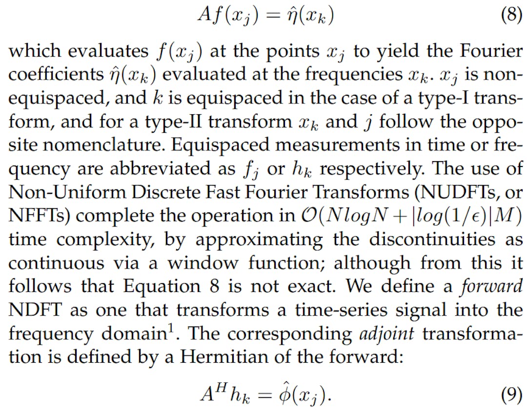 Solving the Interpolative Inverse Non-Uniform Fast Fourier Transform ...