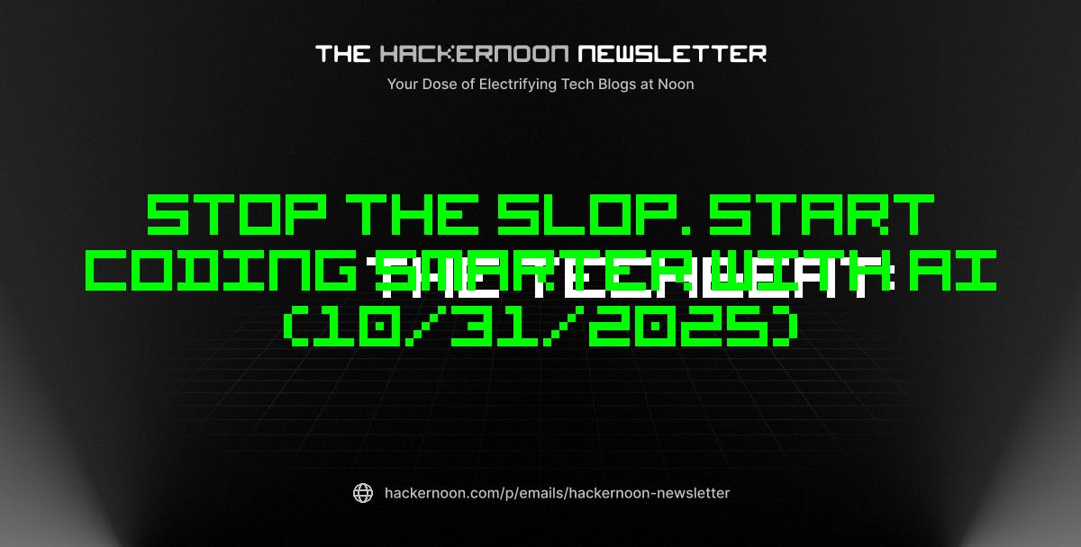 The TechBeat: Stop the Slop. Start Coding Smarter with AI (10/31/2025) | HackerNoon