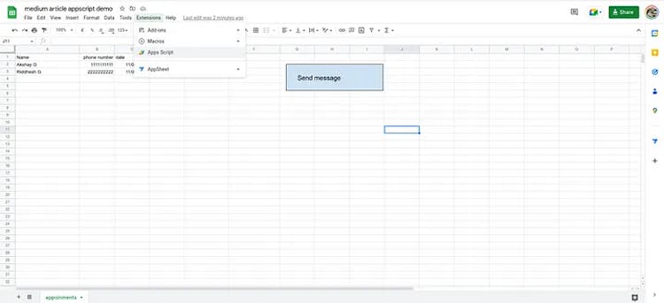 How to Use App Scripts to Automate in Google Sheets | HackerNoon