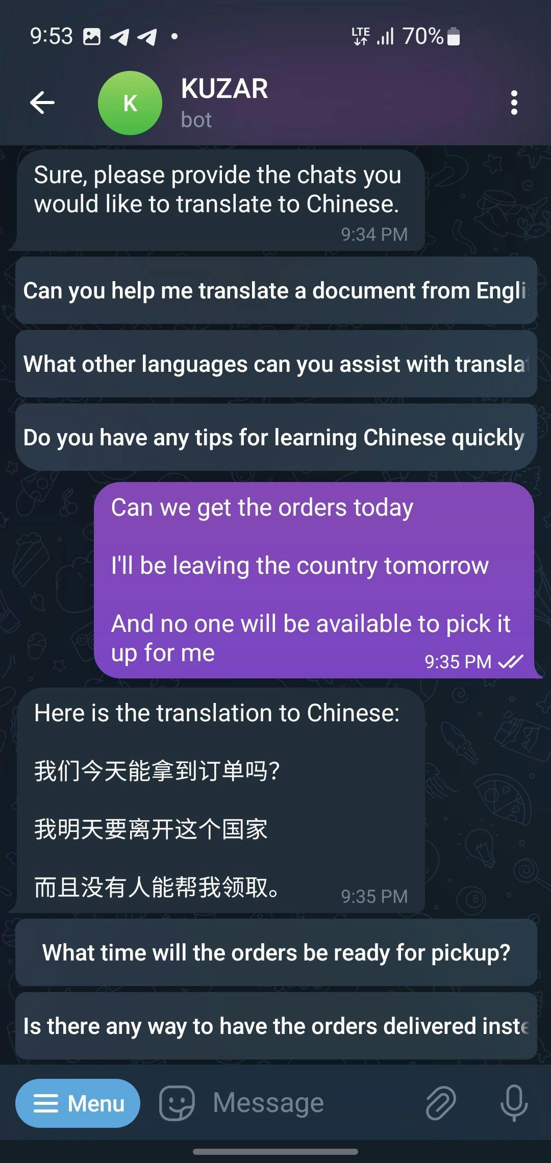 How to Configure/Integrate a Chatbot AI In-chat Translator (Built With Coze) Into Telegram Chat ...