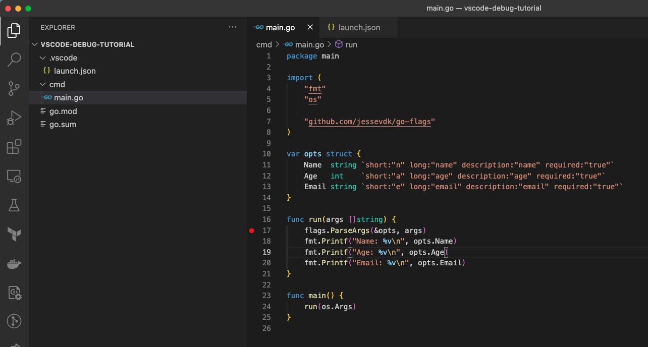 Golang: Debugging CLI Applications in VSCode | HackerNoon