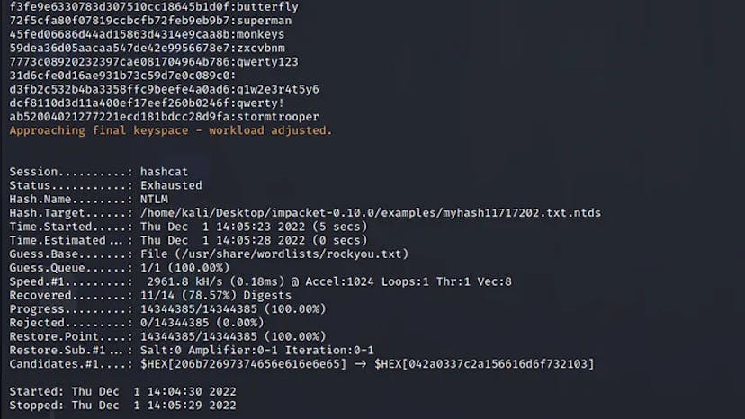 Using Hashcat Tool for Microsoft Active Directory Password Analysis and Cracking | HackerNoon