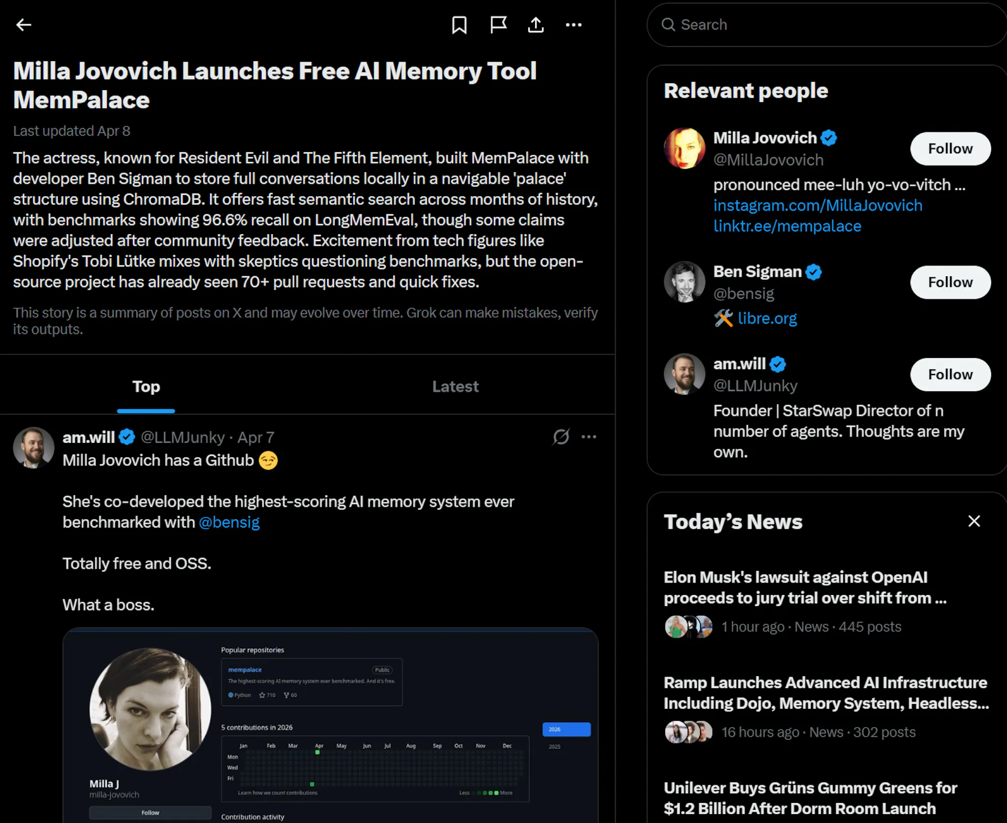 Resident Evil Star Milla Jovovich Shipped an AI Memory System. Devs ...