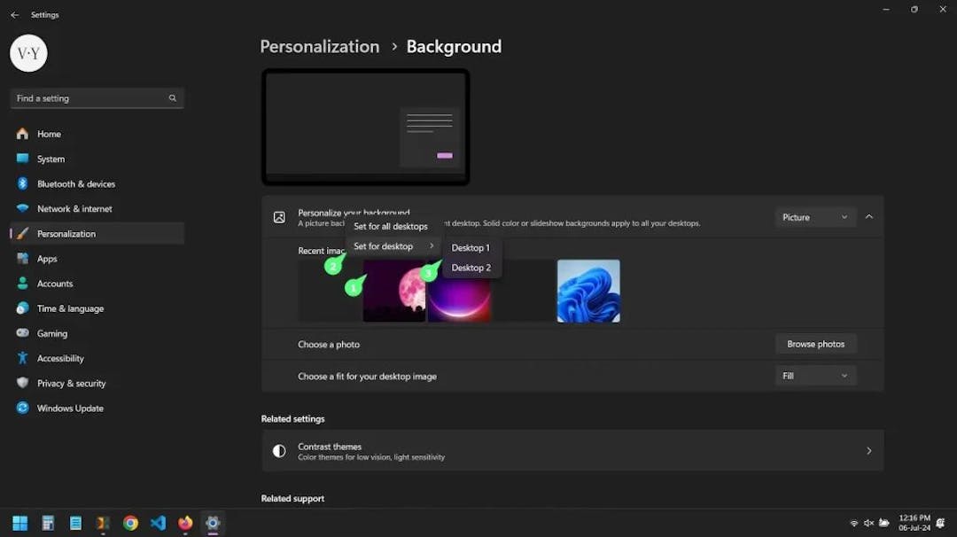 Setting Different Backgrounds for Each Desktop on Windows 11 and 10 ...