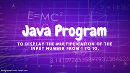 Java Program To Generate Multiplication Table Of The Input Number